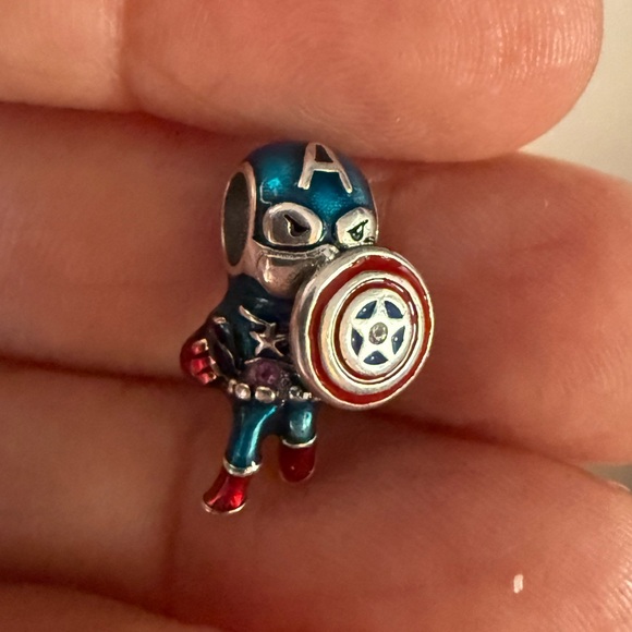 Pandora | Accessories | Pandora Blue And Red Hero Charm | Poshmark